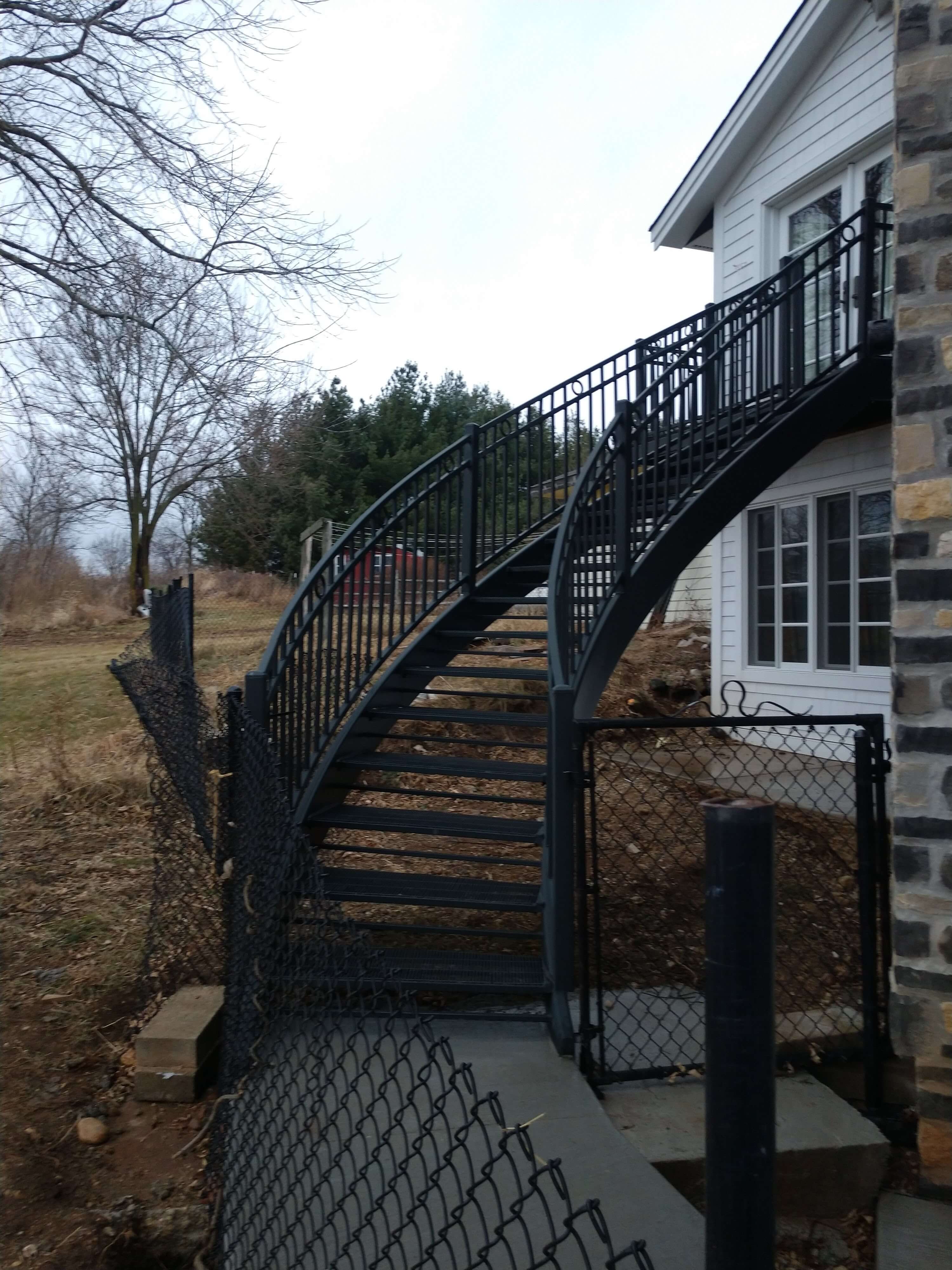 Free-Floating Curved Staircase Metal Fabrication Project